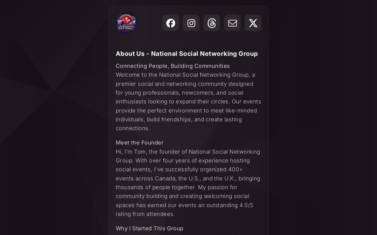 National Social Networking Group - About Us